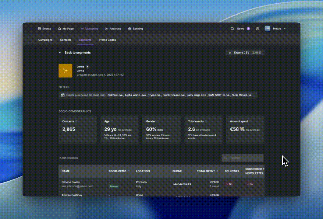 Create and use segments – Help Center
