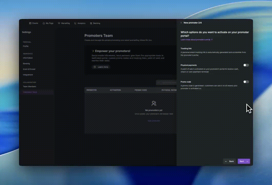 Create and manage promoters – Help Center